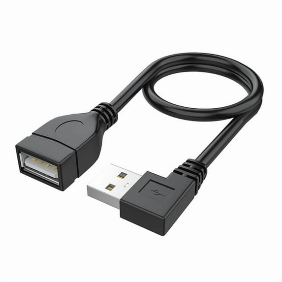 USB 2.0 Extension Cable 480Mbps 90 Degree Right/Left/Up/Down Angles Charging Cable Space Saving ...