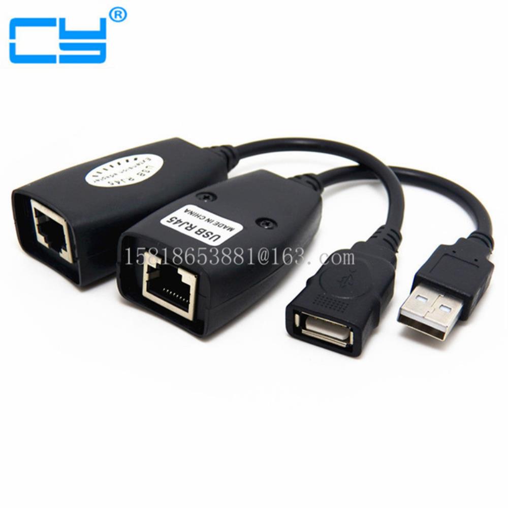 USB 2.0 Extension cable RJ45 Female to Female Cable USB Over RJ45 Cat5e ...