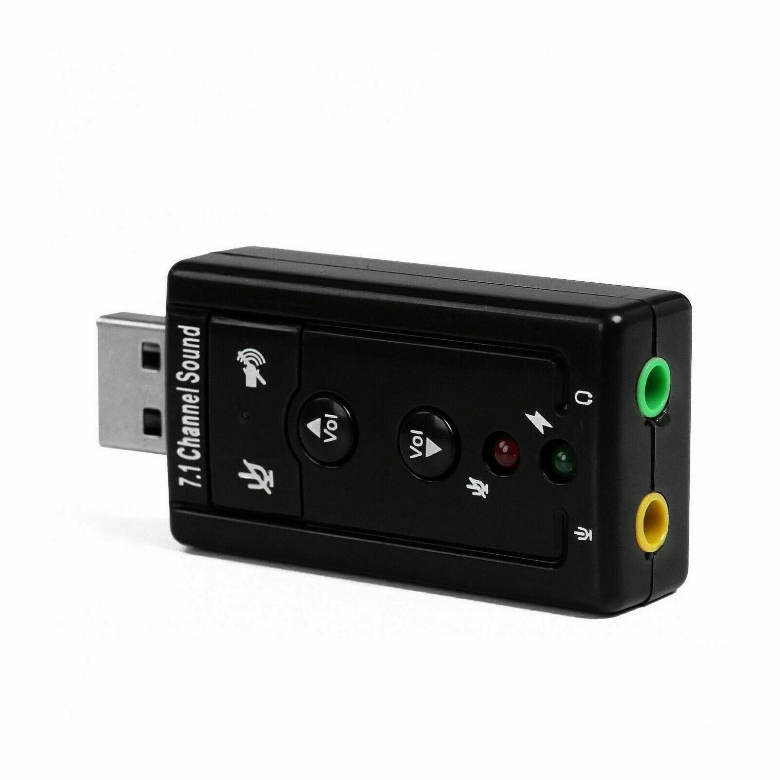 USB 2.0 External 7.1 Channel 3D Virtual Audio Sound Card Mic Adapter Laptop PC - Walmart.com