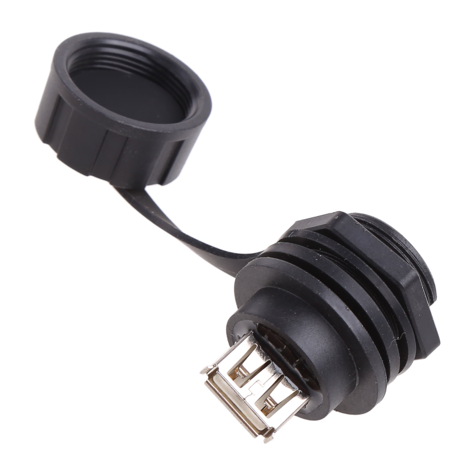 USB 2.0 Female Panel Pass Connector Mount Socket Plug Waterproof IP67 ...