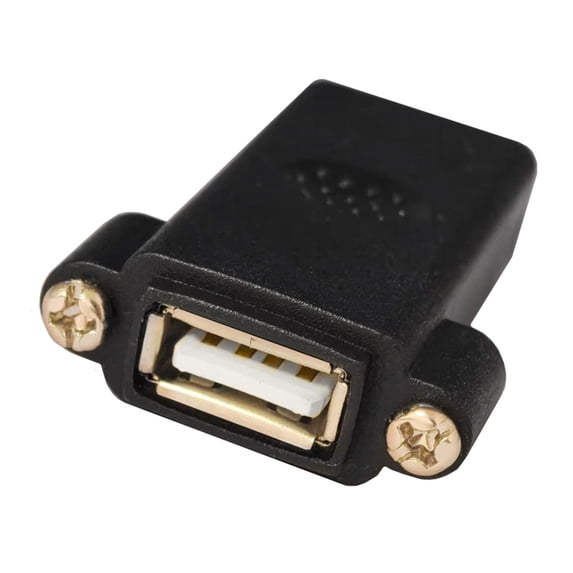 USB 2.0 Female To Female Socket Panel Mount To USB Female Adapter Wall ...