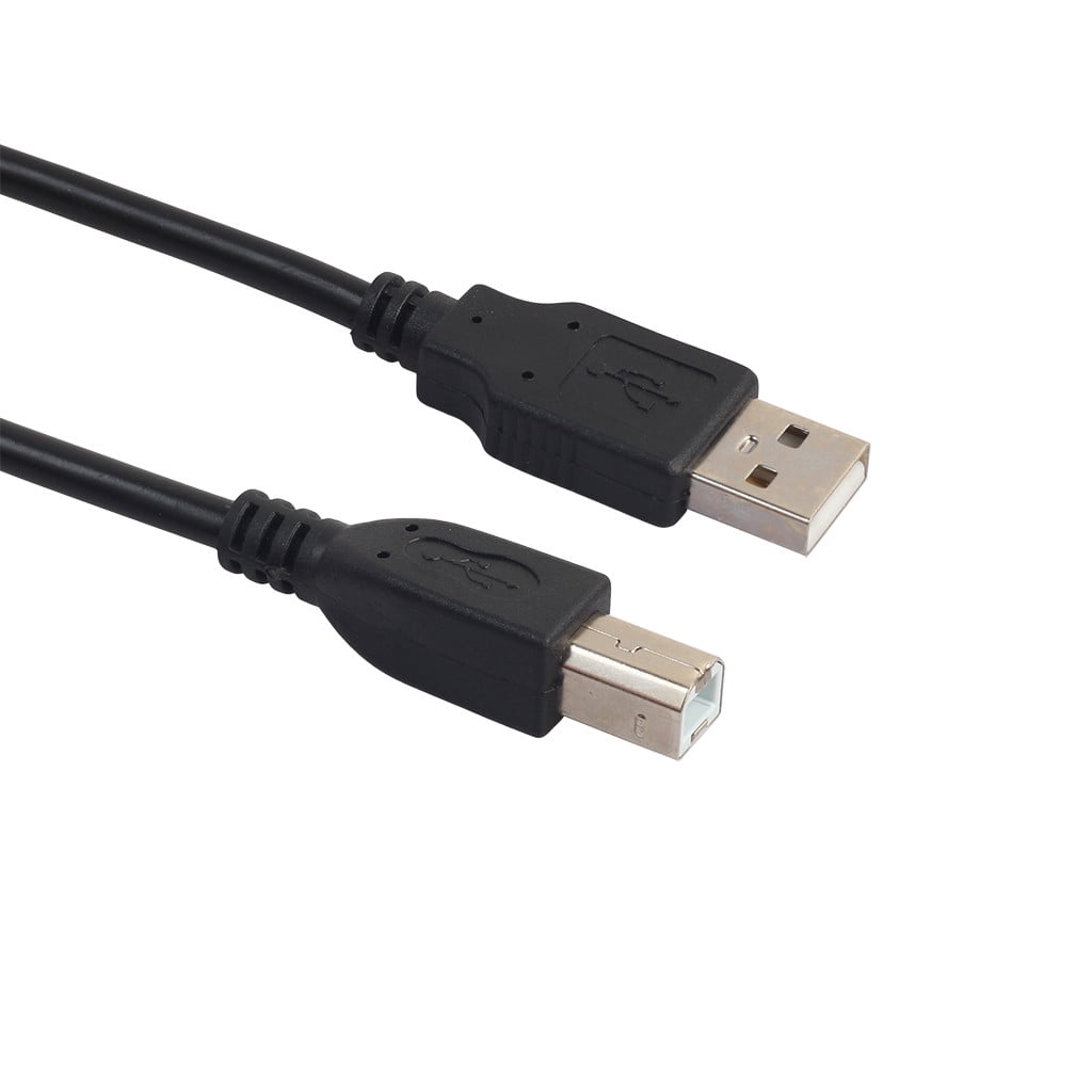 USB 2.0 High Speed Cable Long Lead A To B Black Shielded - Walmart.com