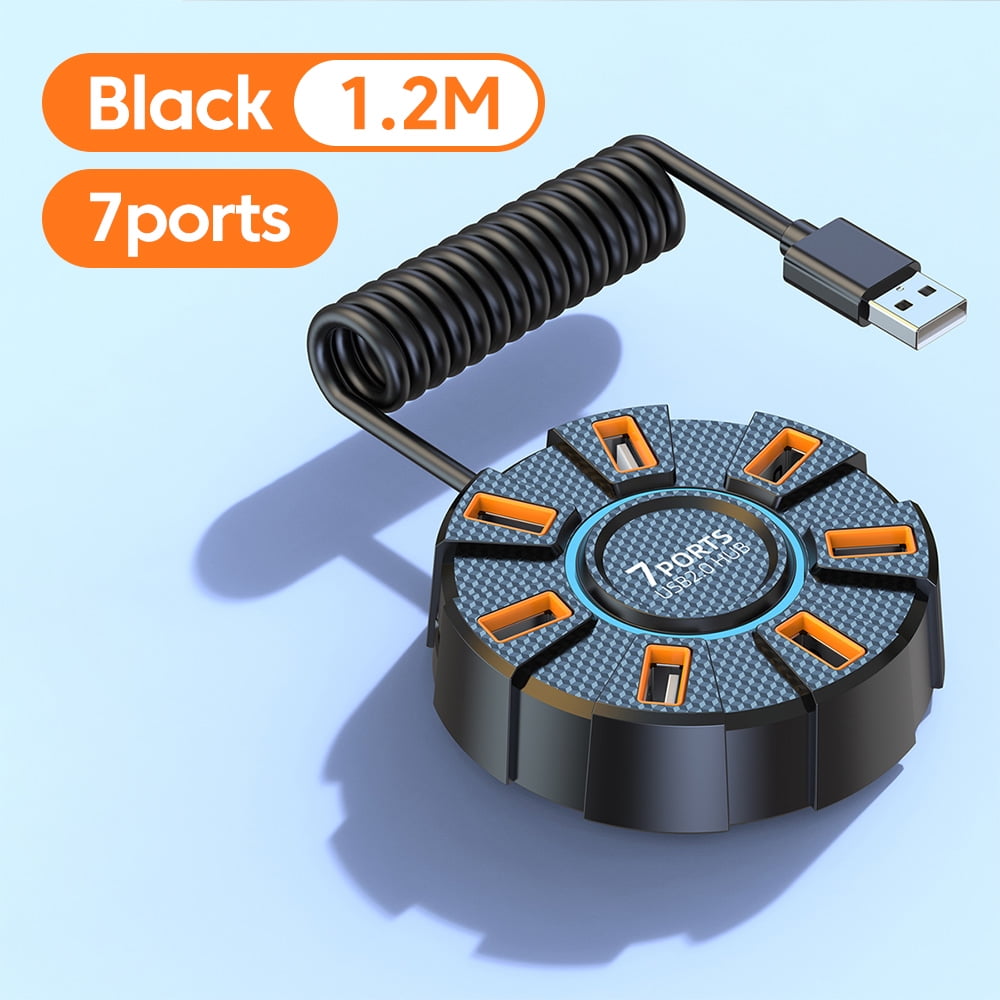 USB 2.0 Hub 10 Ports Multi Splitter Adapter 5Gbps High Speed USB ...