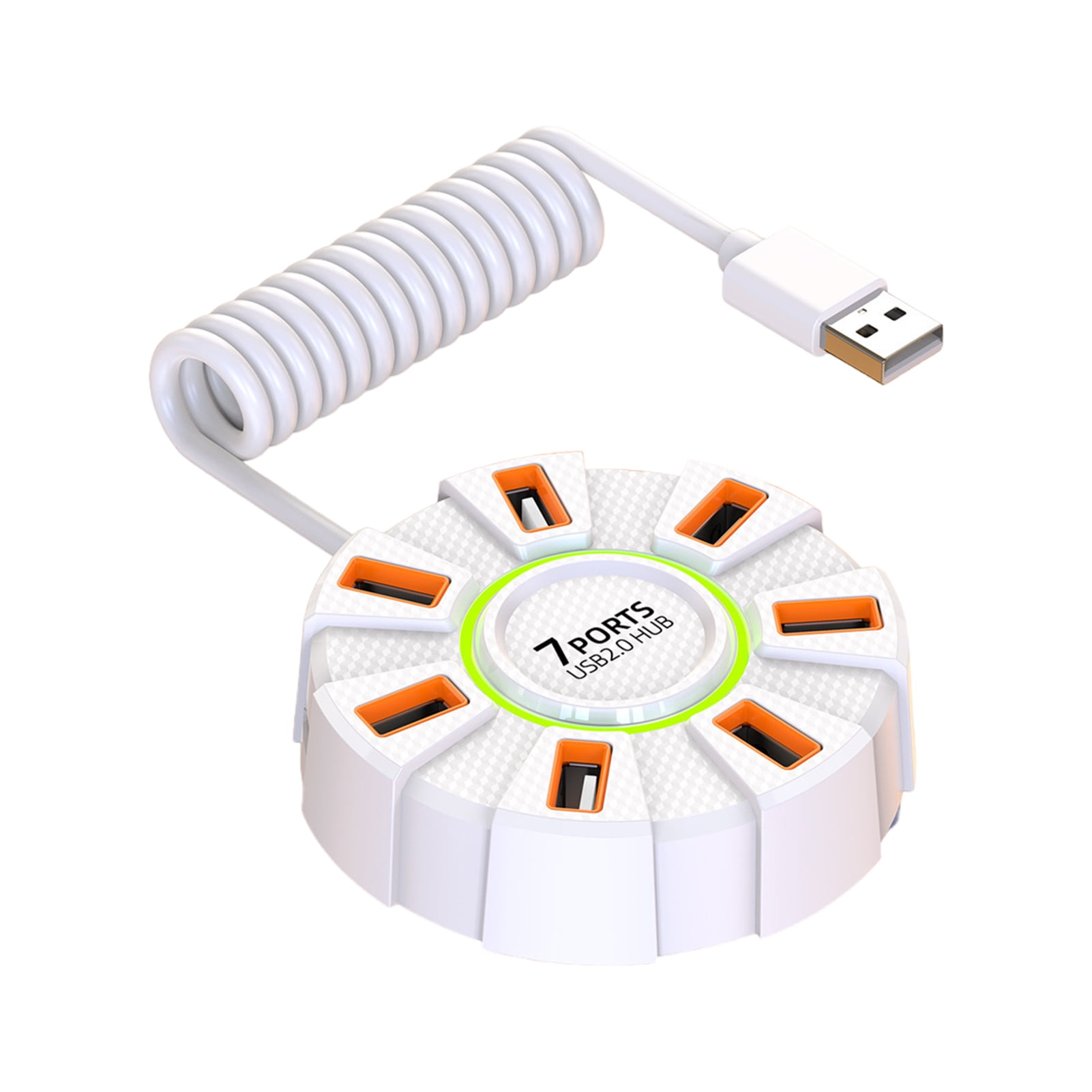 USB 2.0 Hub 7 Ports Multi Splitter Adapter 5Gbps High Speed USB ...