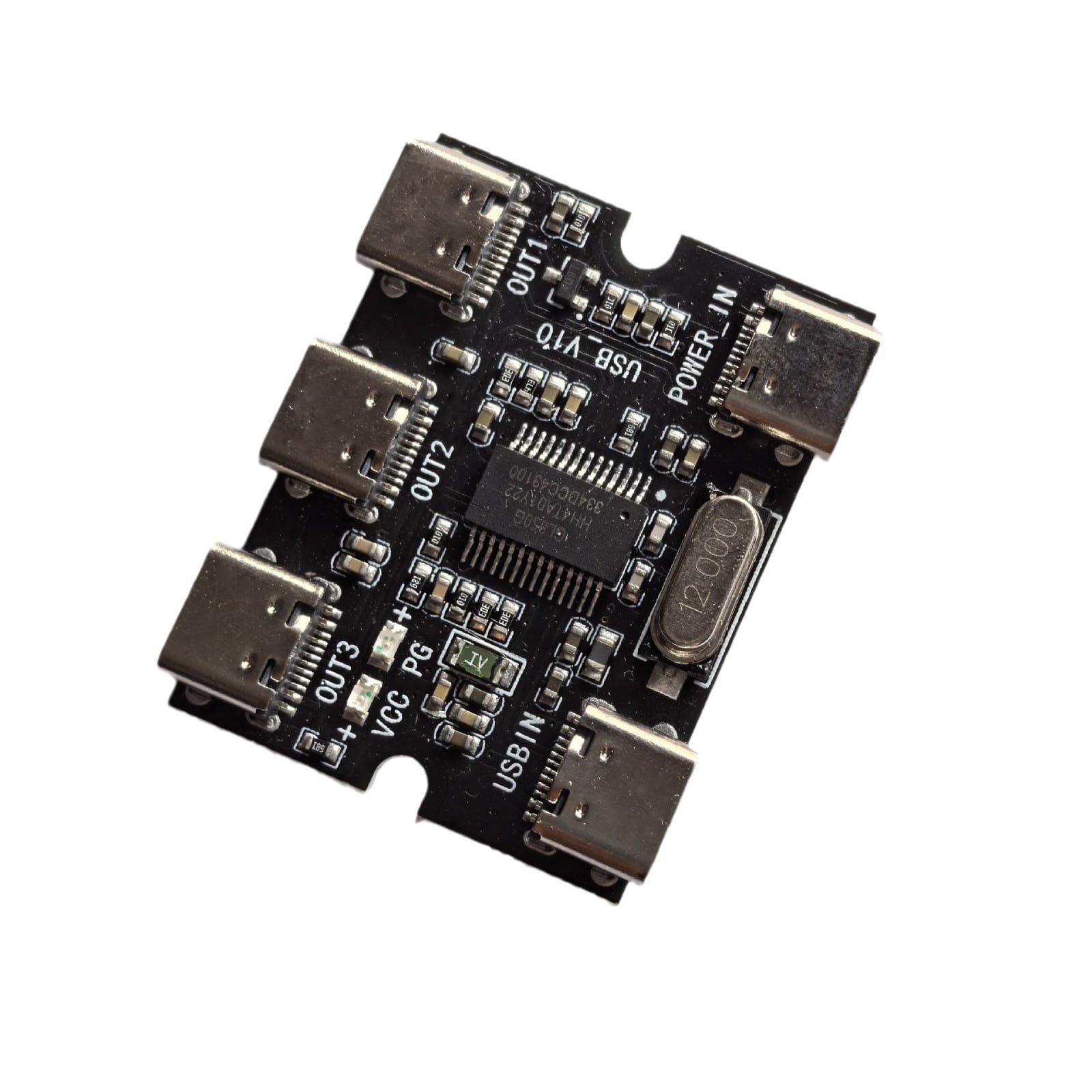 USB 2.0 Hub Expansion Module, 1 in 3 Out Type C USB Expander USB Hub Board Interface Transfer ...