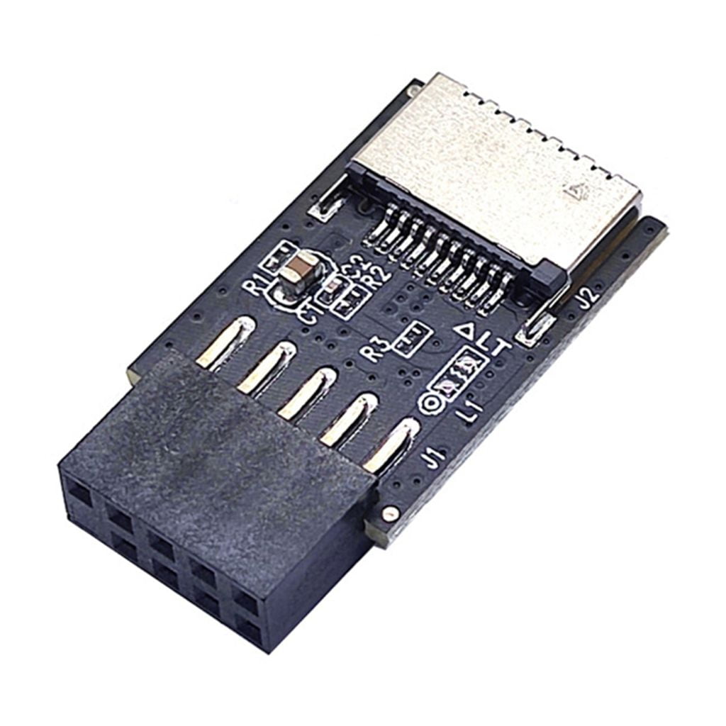 USB 2.0 Internal Header 9Pin to Type C 20Pin Front Panel Adapter Extend ...