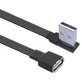 USB 2.0 Male To Female Right Angled/Straight Head Extender Cable Flat ...