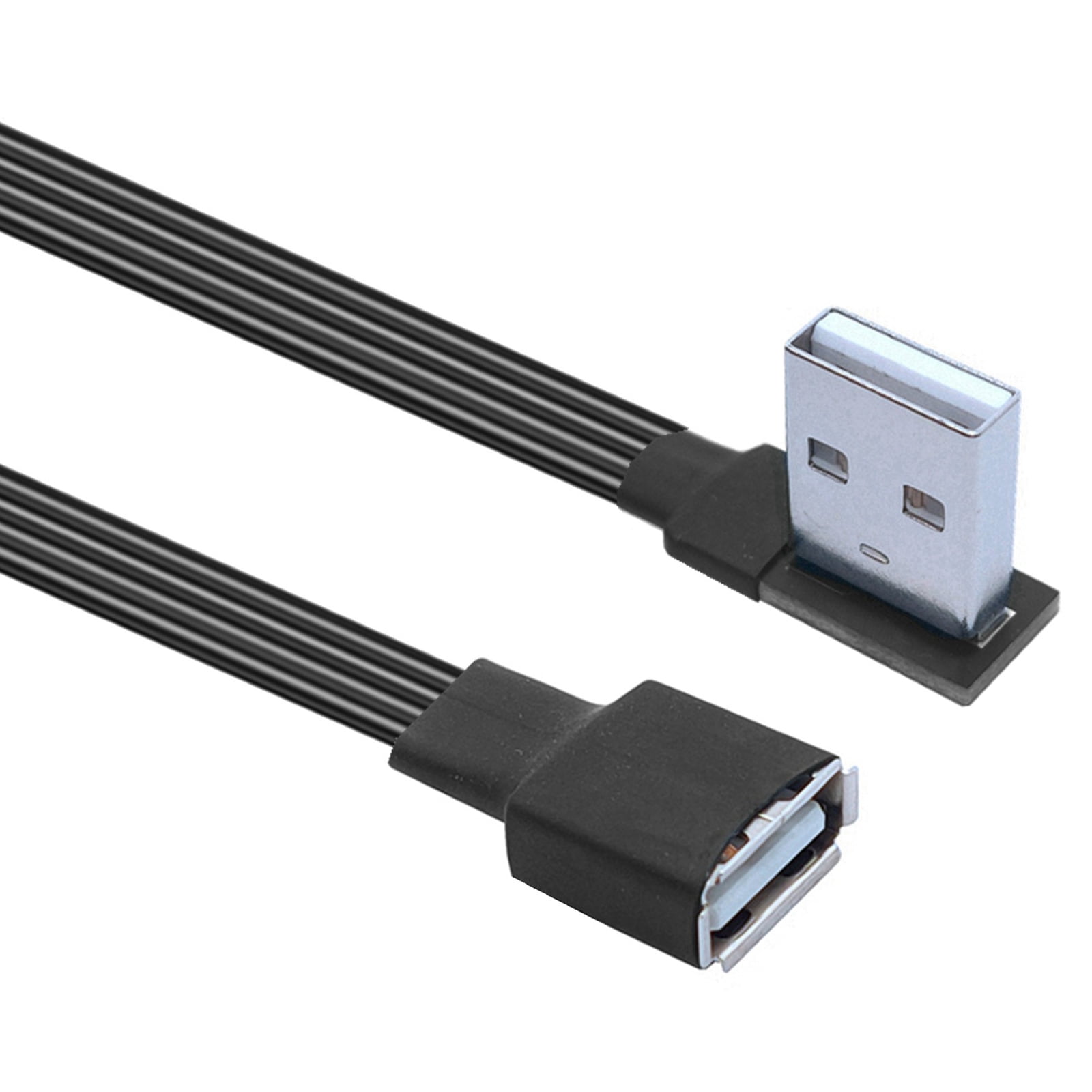 USB 2.0 Male To Female Right Angled/Straight Head Extender Cable Flat ...