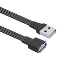 USB 2.0 Male To Female Right Angled/Straight Head Extender Cable Flat ...
