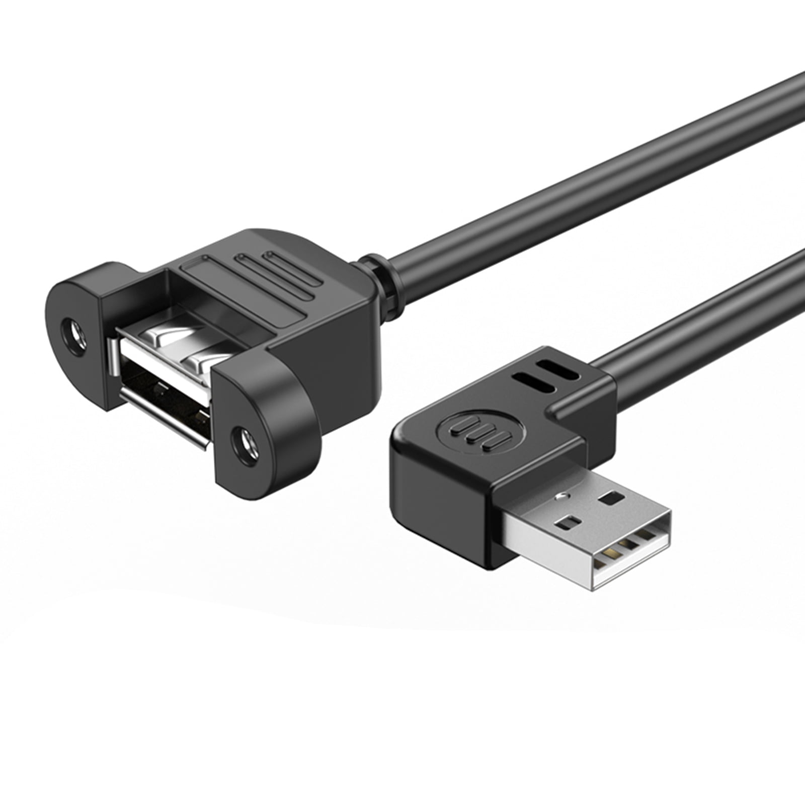 USB 2.0 Male to Female Cable with Fixed Screw Nut Mount for Secure ...