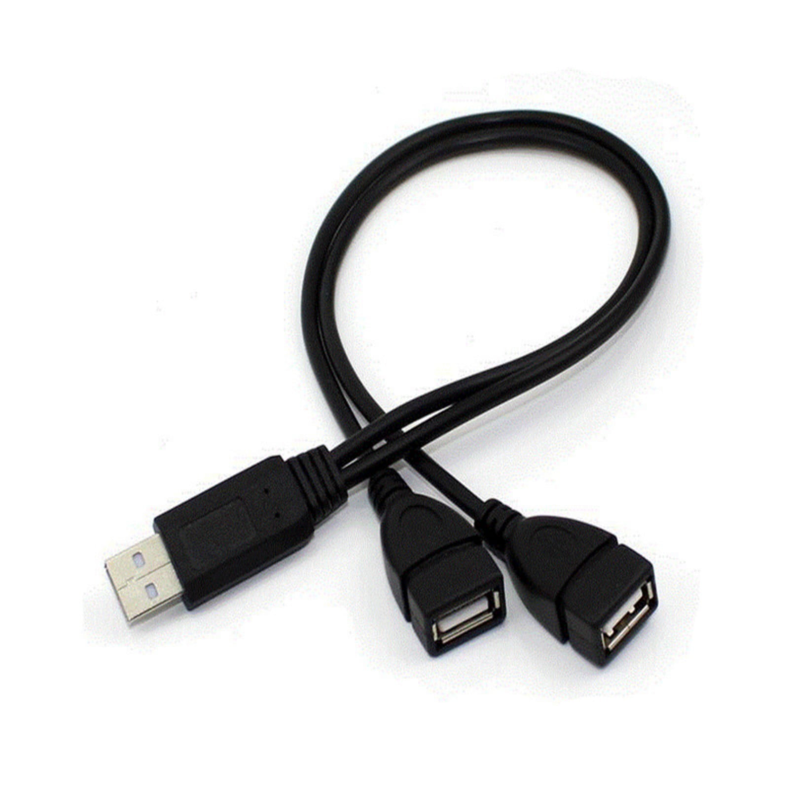 USB 2.0 Male to Two USB Female Splitter Cable 2 Port USB Hubs Data ...