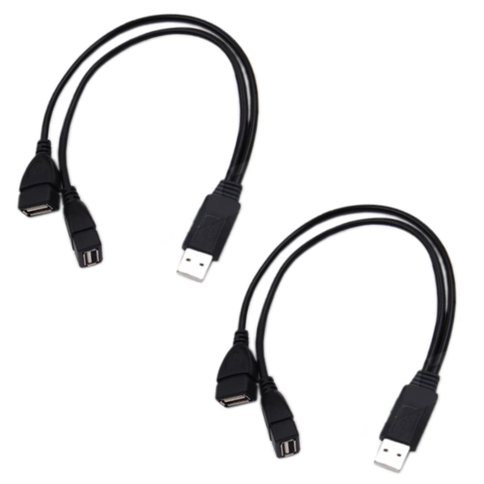 USB 2.0 Male to Two USB Female Y Cable USB Hubs Power Splitter Adapter ...