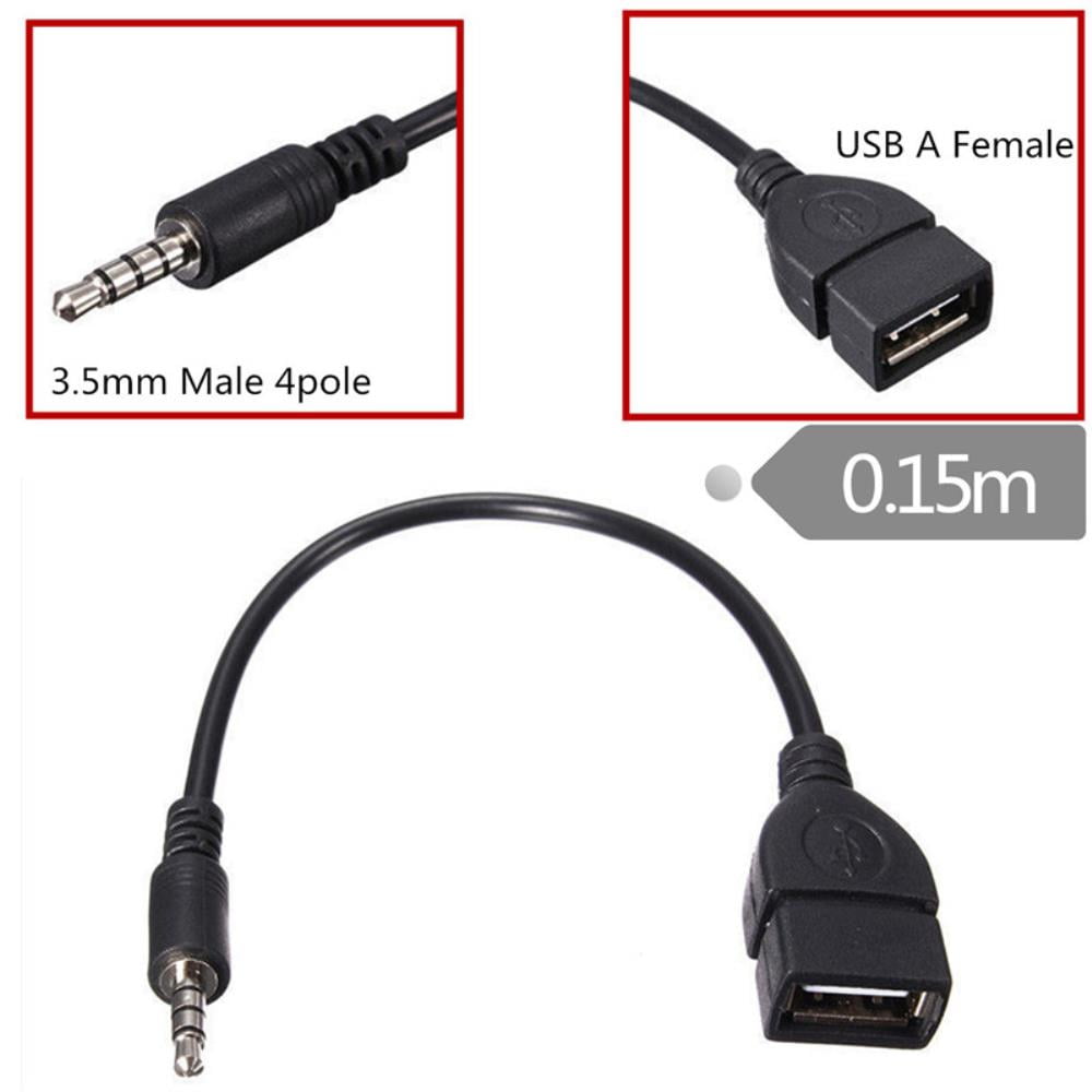 USB 2.0 OTG To Jack 3.5 AUX Audio Converter Adapter Male To Female Aux ...