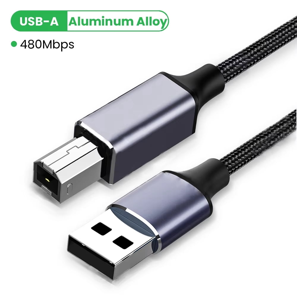 USB 2.0 Printer Cable Type C to USB B Printer Cable Braided Printer ...