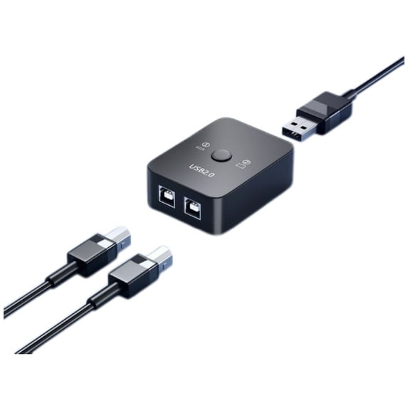 USB 2.0 Printer Sharing Switch, 2 Port Manual USB Switch Box for 2 ...
