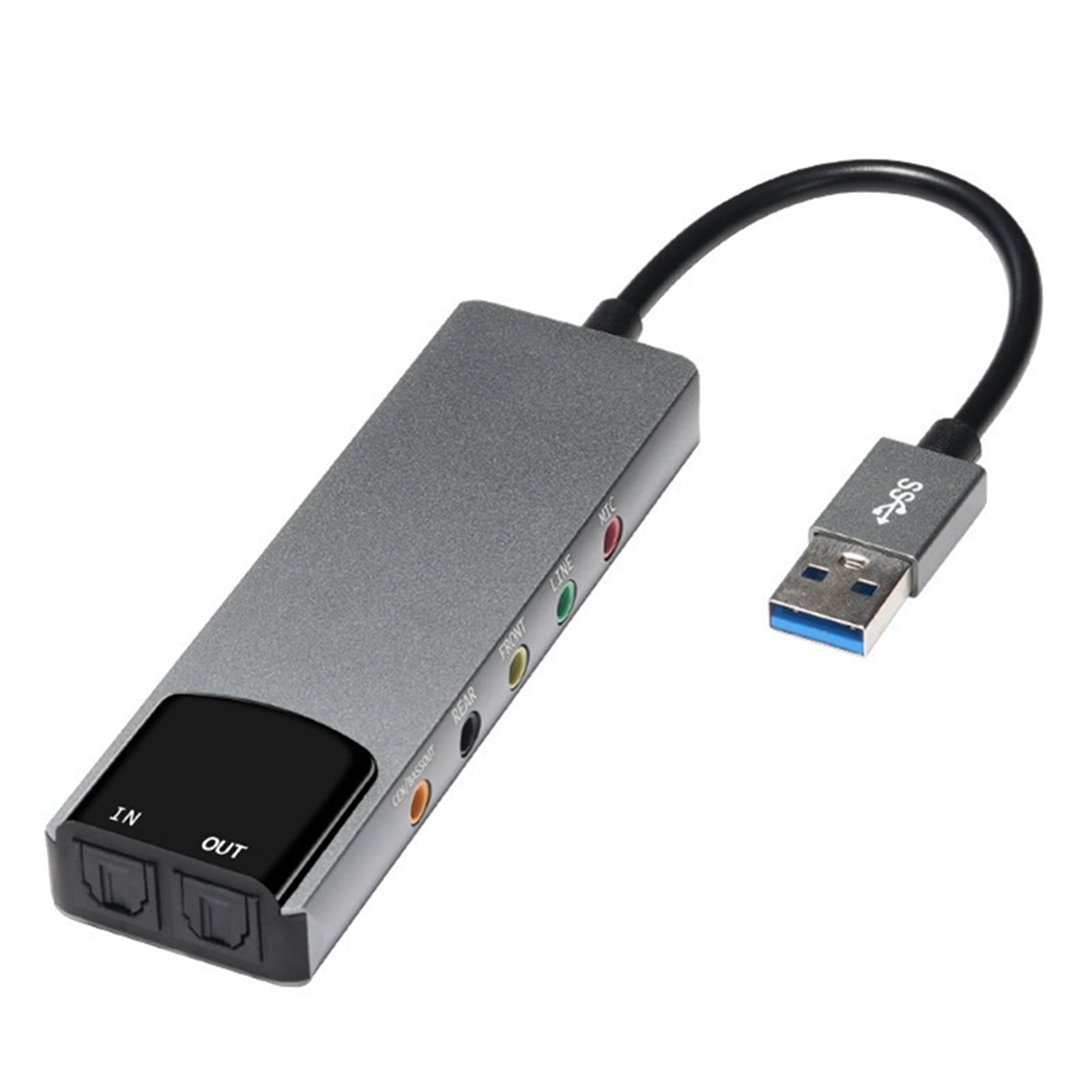 USB 2.0 Sound Card with 5.1 Channel Output Supports AES/EBU, IEC60958 ...