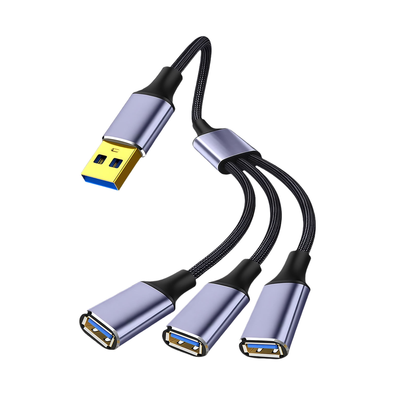 USB 2.0 Splitter Cable 1 Male to 2/3 Female Port Extender for Computer ...