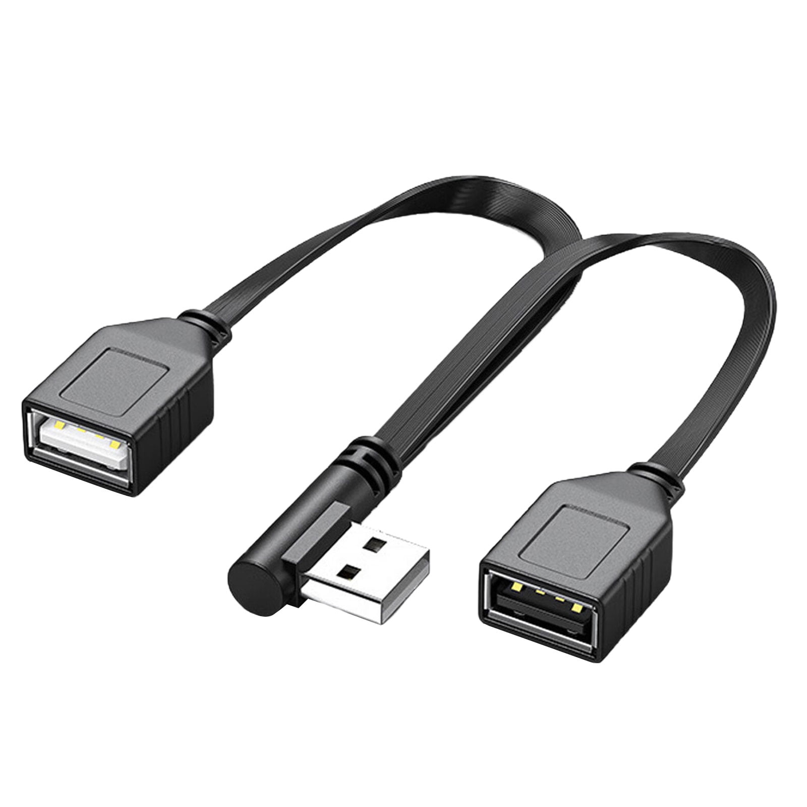 USB 2.0 Splitter Cable Male To Double Female Adapter Space Saving ...