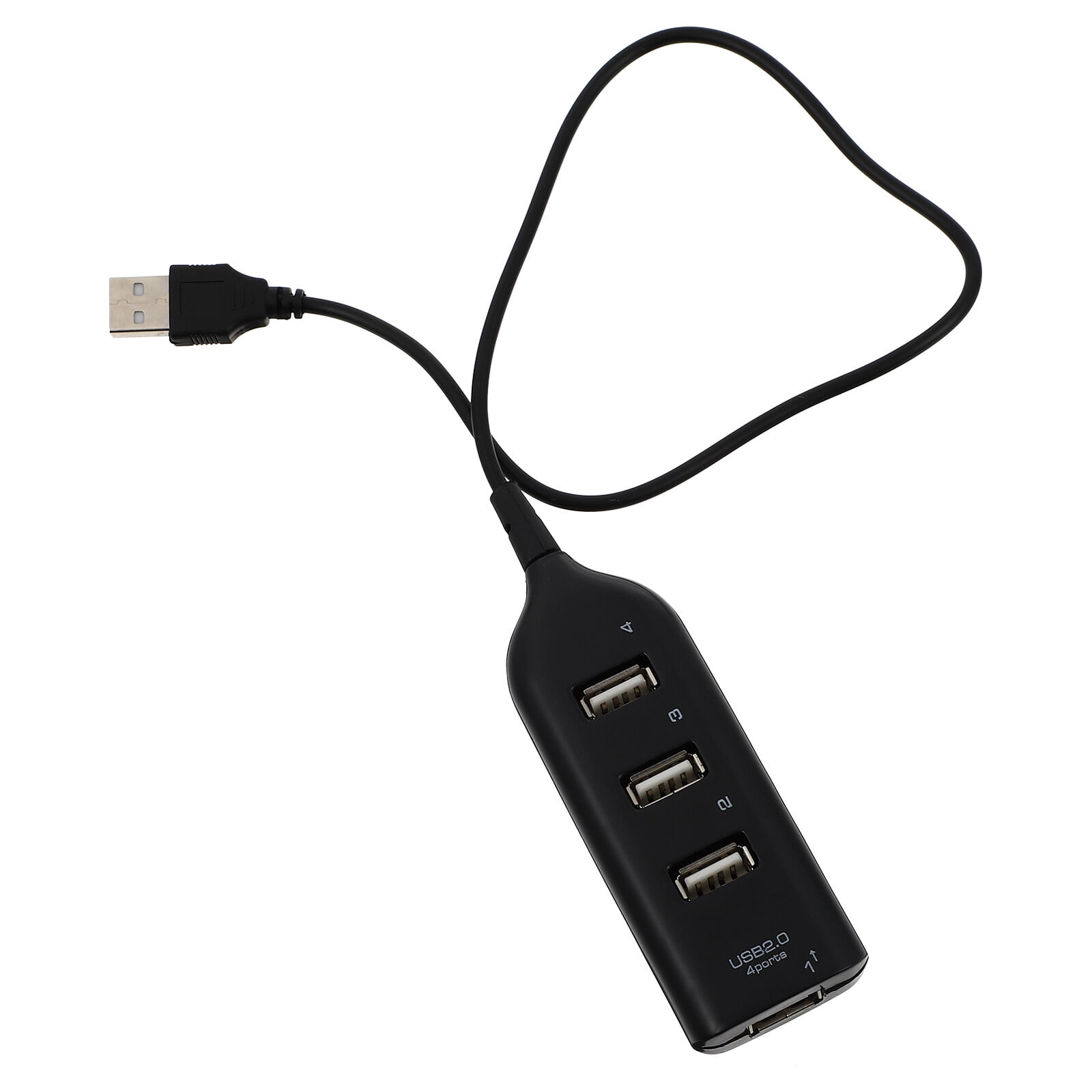 USB 2.0 Splitter Expander 4 Port Adapter Extension Device Black ...