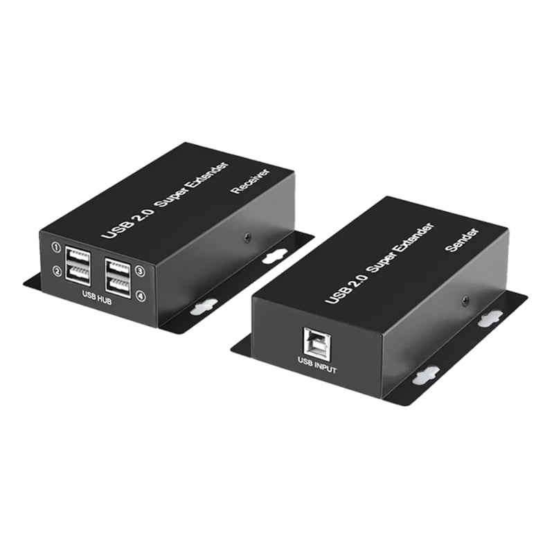 USB 2.0 Super Extender 50M Prolong over CAT6 Cable 4 Port USB HUB ...