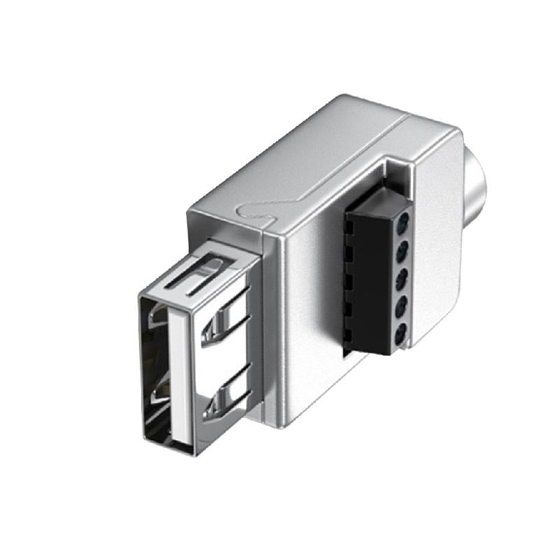 USB 2.0 Terminal Block Connector Solderless Adapter with Metal Case ...