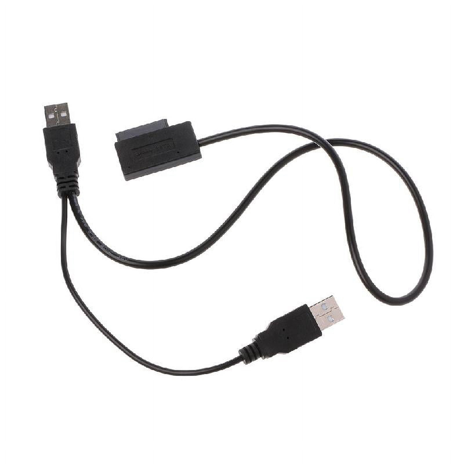 USB 2.0 Type A To 13Pin(7+6) SATA Adapter Cable External Power For CD ...
