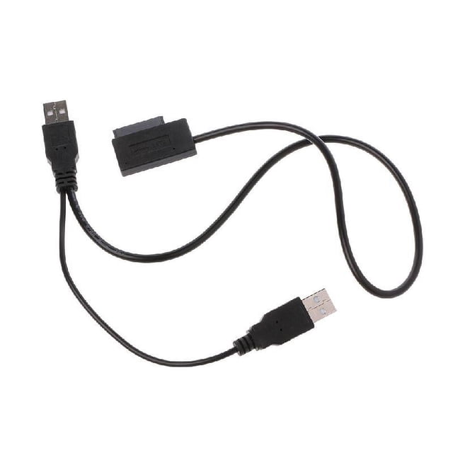 USB 2.0 Type A To 13Pin(7+6) SATA Adapter Cable External Power For CD ...