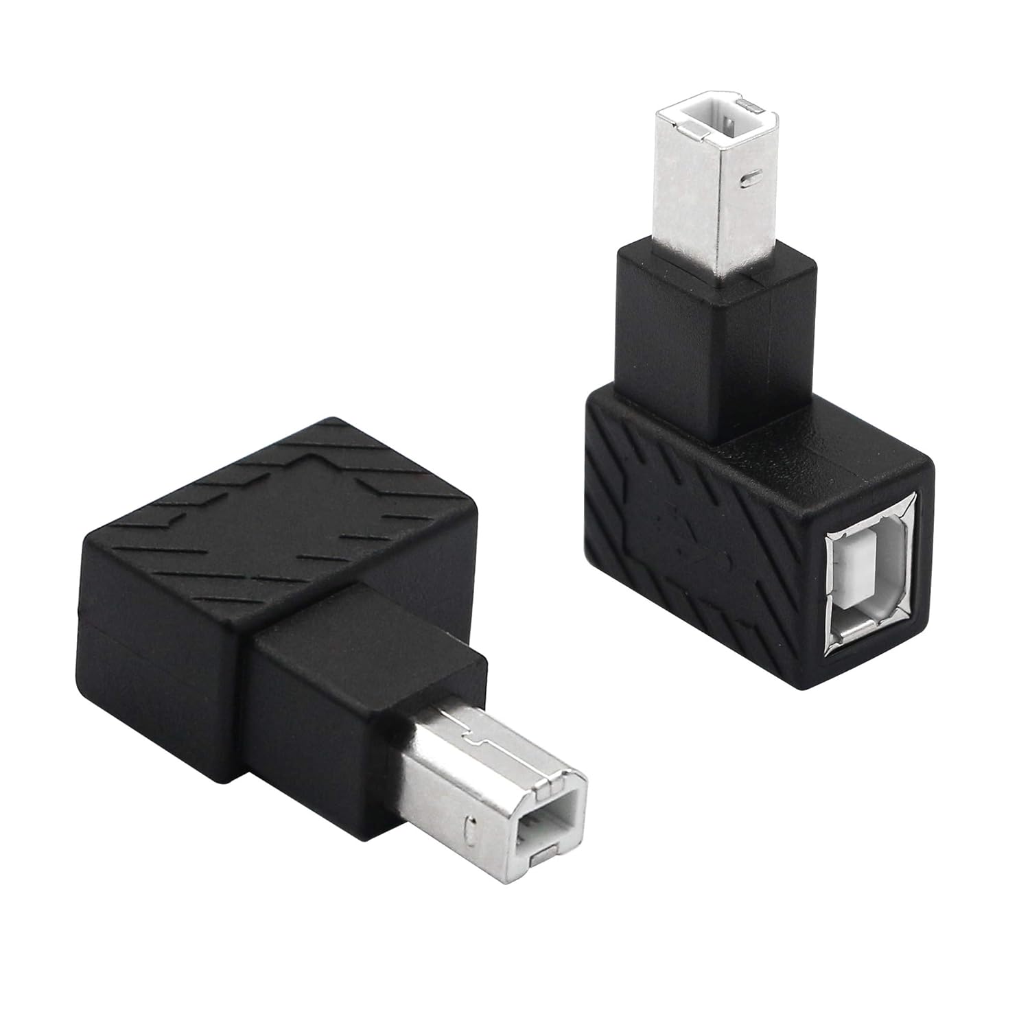 USB 2.0 Type-B Printer Adapter, 2 Pack 90 Degrees USB 2.0 B Male to ...