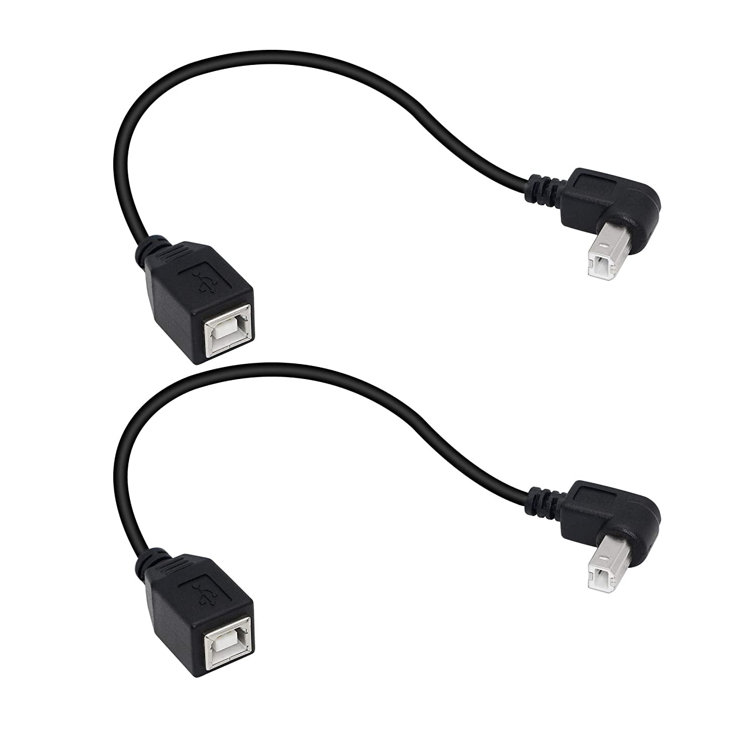 USB 2.0 Type-B Printer Cable, (2-Pack) USB 2.0 B Female to Type-B Male ...