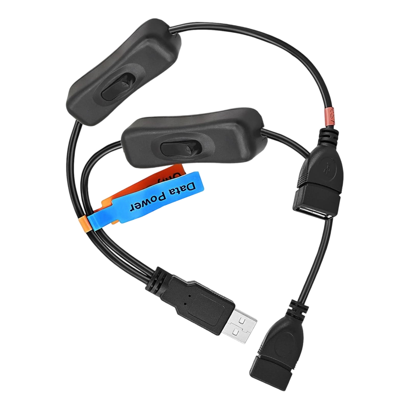 USB 2.0 Y Splitter Adapter Cord Wire With 2 Female Port And Switching ...