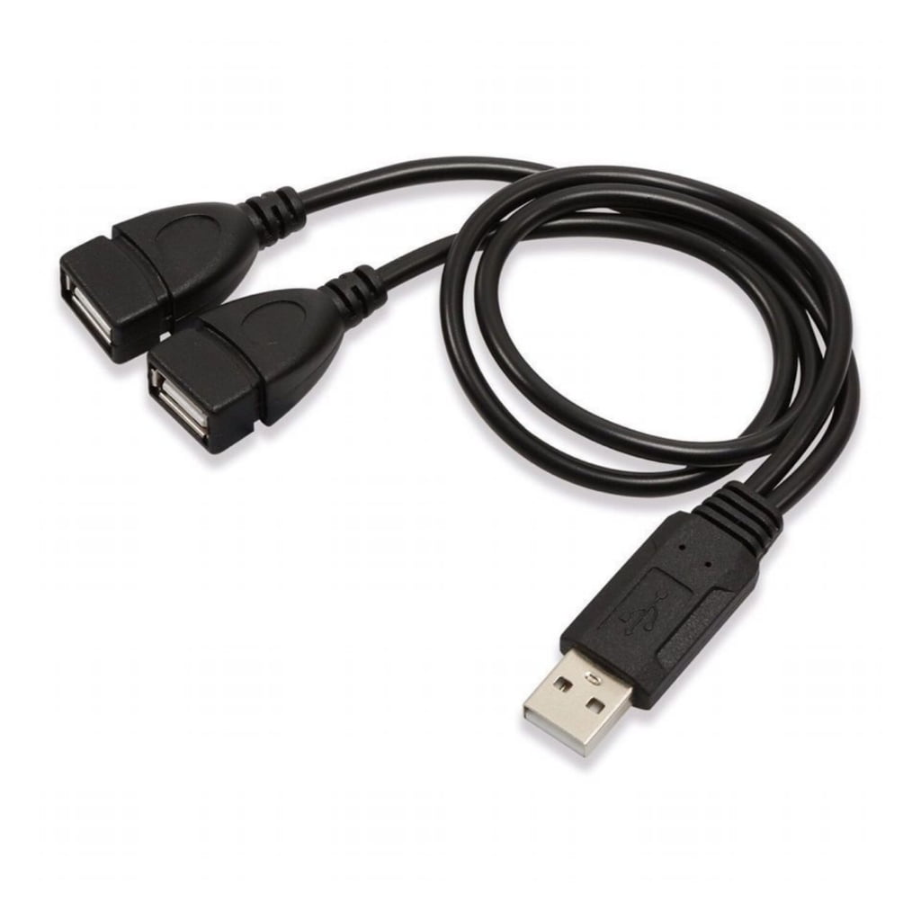 USB 2.0 Y Splitter Cable Double USB Female Extension Cord Wire for ...