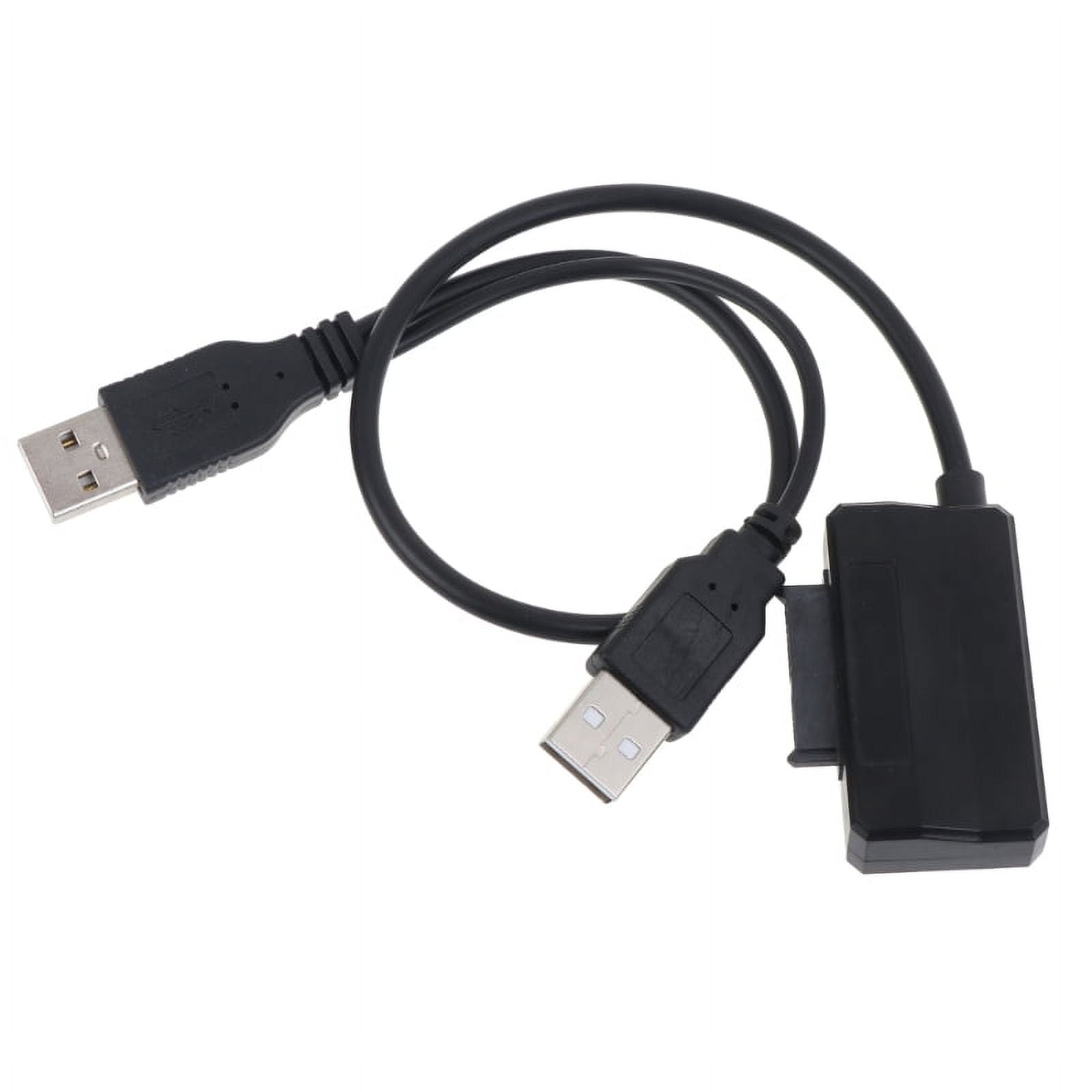 USB 2.0 to 6+7 13Pin Slimline Slim SATA Cable with External USB2.0 ...