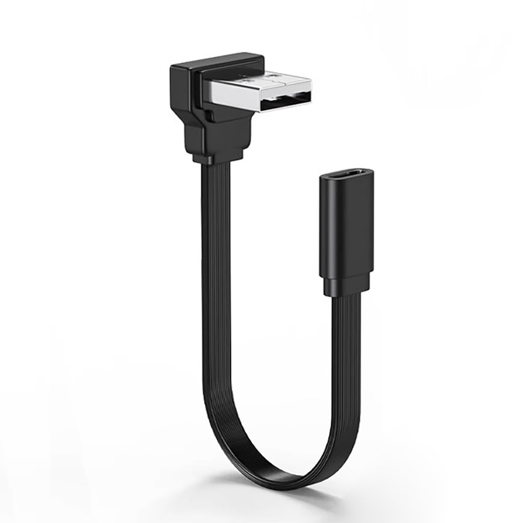 USB 2.0 to Type C Female Soft Silicone Cable 90 Degree Bend Cable for ...