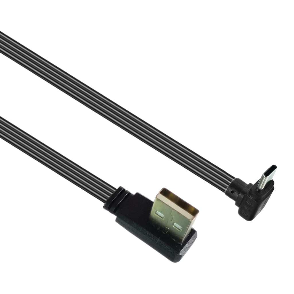 USB 2.0 to Type C Male Flexible Cable 90 Degree Flat Soft Cable for ...