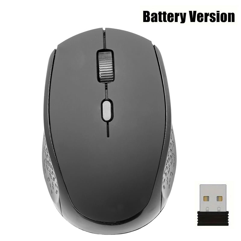 USB 2.4Ghz Wireless Optical Mouse with Nano Receiver 1600DPI 4 Buttons Cordless Mice for PC ...