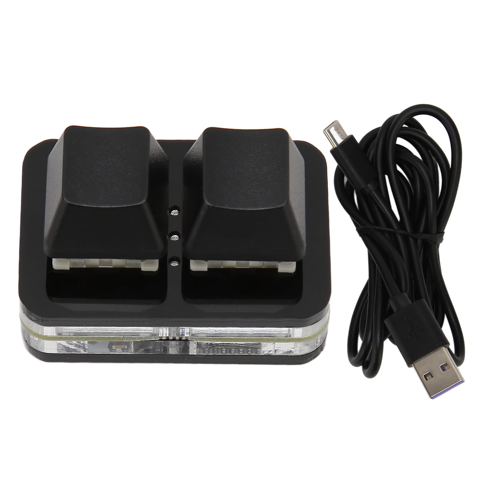 USB 2 Key Mini Keypad Custom RGB LED Backlight Macro Programming ...