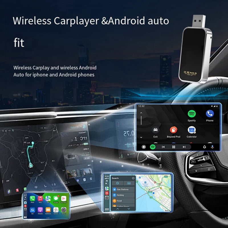 USB 2 in 1 Wireless Carplay Android Adapter Wireless Adapter Car ...