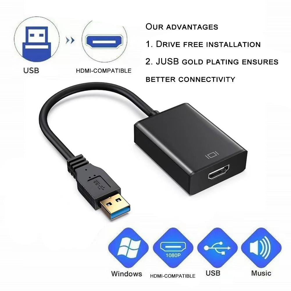 USB 2030 to HDMI HD Video Cable Adapter Converter Hot NEW - Walmart.com