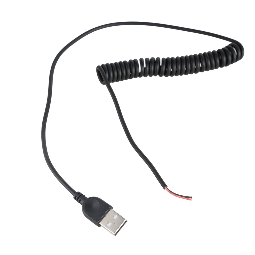 USB 2Pin Open End Power Cable,5V Charging Wire USB Male 2Pin Pigtail ...