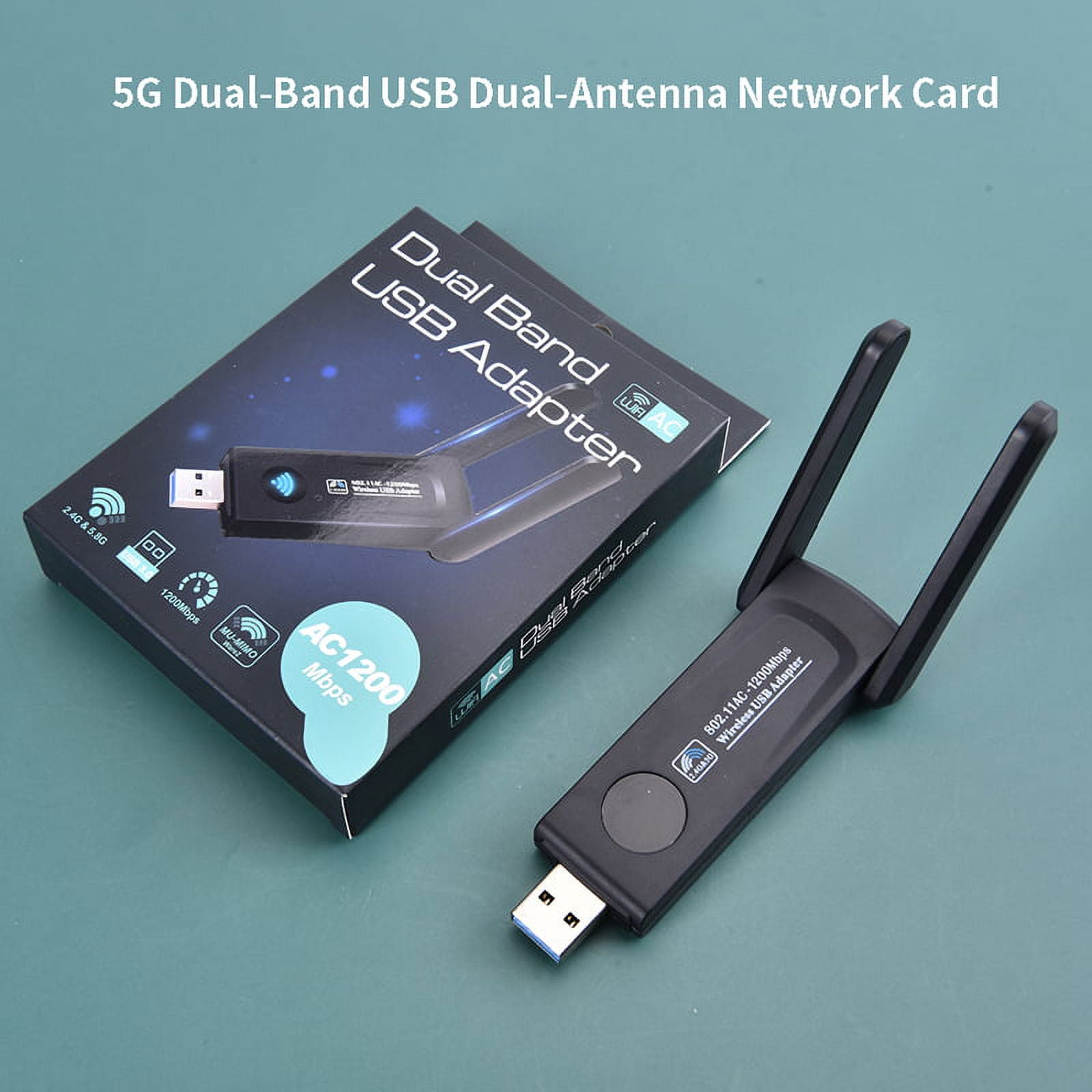 USB 3.0 1200Mbps Wifi Adapter Dual Band 5GHz 2.4Ghz 802.11AC Wifi Antenna - Walmart.com