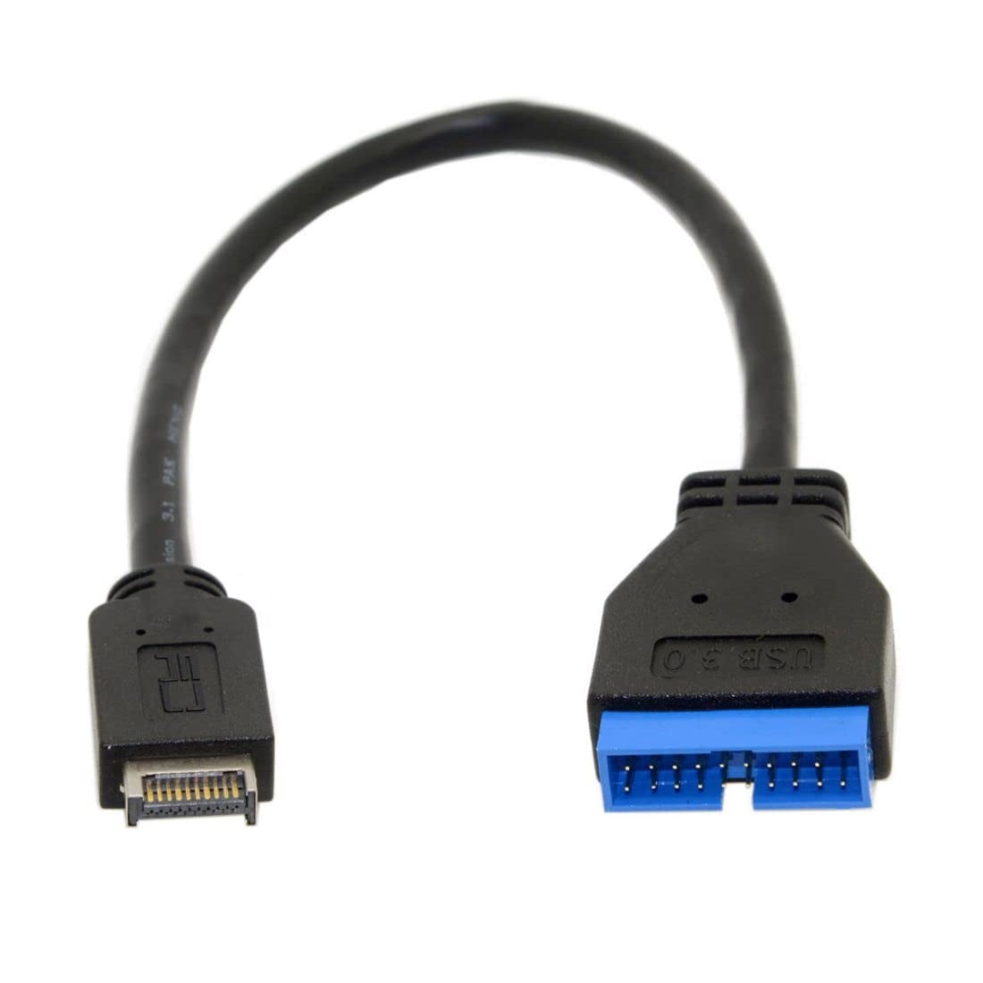 USB 3.0 19/20Pin to USB 3.1 Type-E Front Panel Header Motherboard Extension Cable Adapter 20cm ...