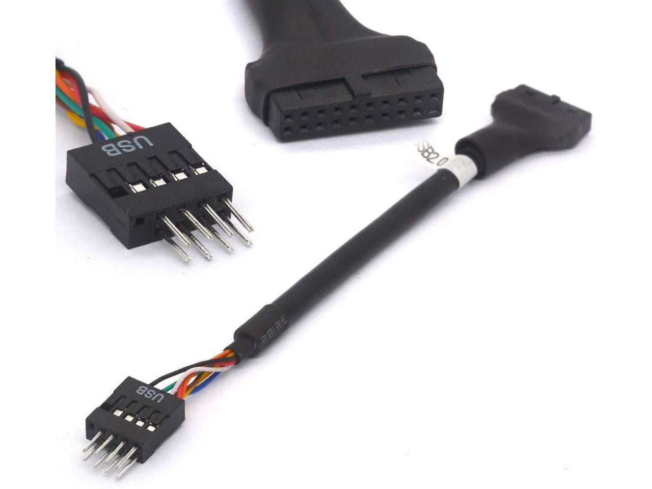 USB 3.0 to 2.0 Adapter Header Cable Converter USB3.0 19 Pin Female to ...