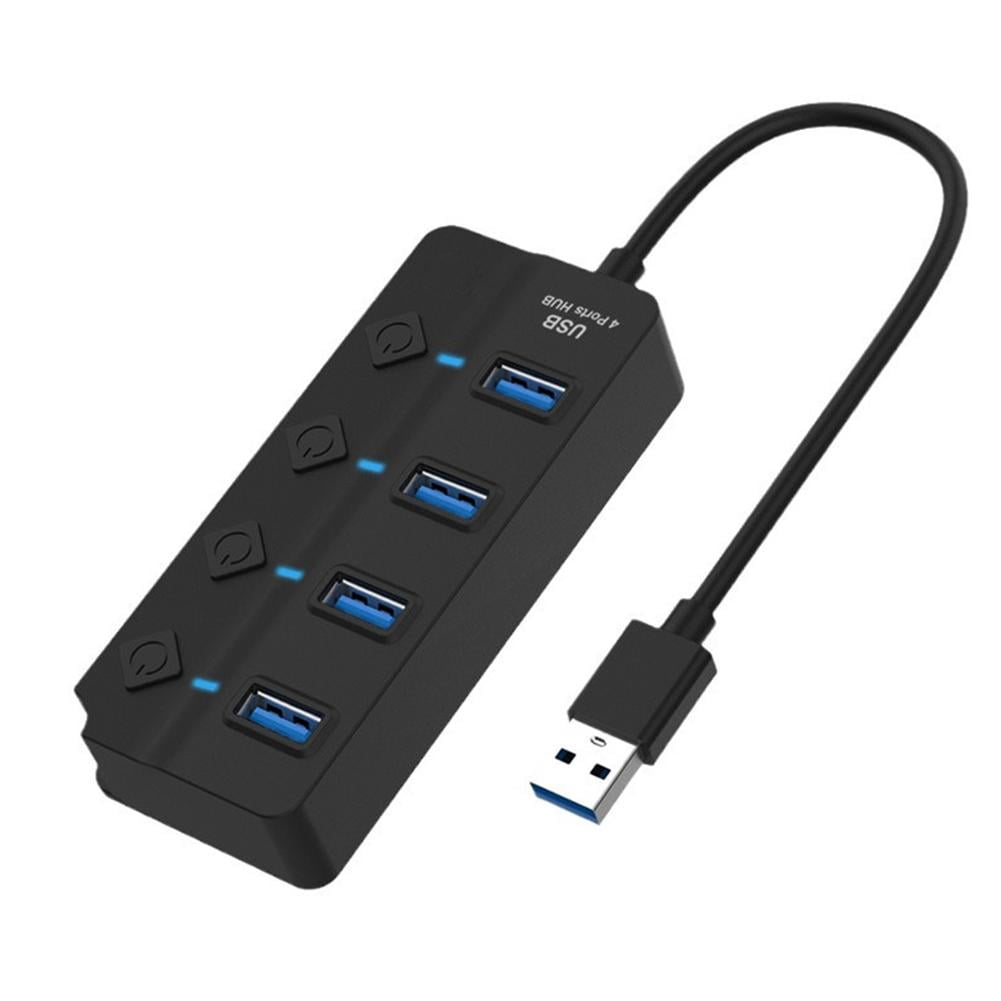 USB 3.0 4 Port HUB High Spd Splitter Extender Desktop PC Laptop Max ...