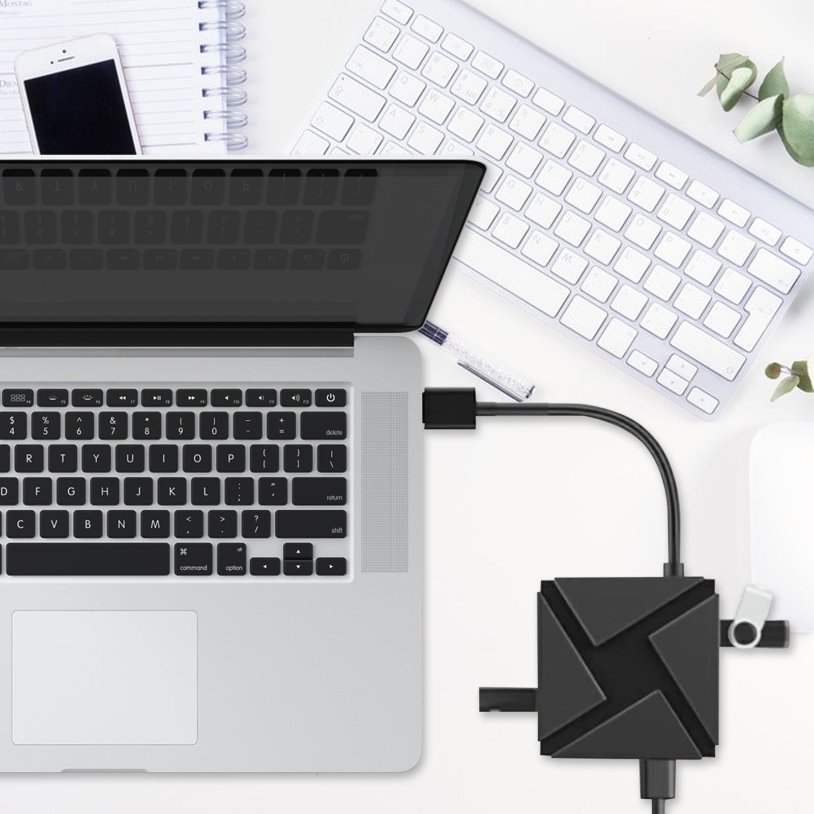 USB 3.0 4-Port Hub, High-Speed Expansion, Portable Multiport Adapter ...