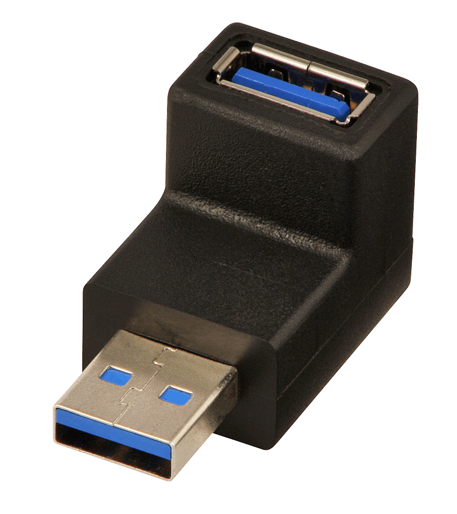 USB 3.0 90 Degree Down Type A Male to A Female Right Angle Adapter ...