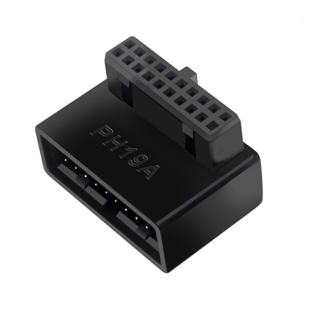 USB 3.0 90 Degree Motherboard Adapter 19 Pin/20 Pin Extension Adapter ...