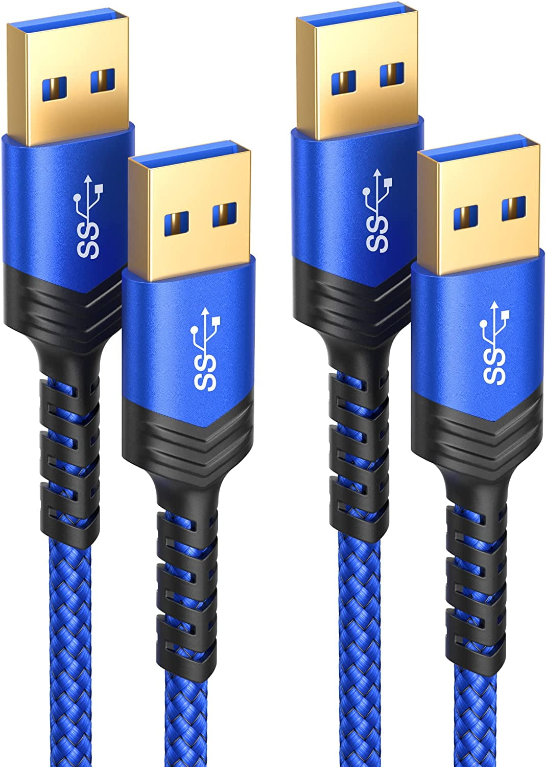 USB 3.0 A to A Male Cable. USB 3.0 to USB 3.0 Cable 2 Pack(3.3ft+6.6ft ...