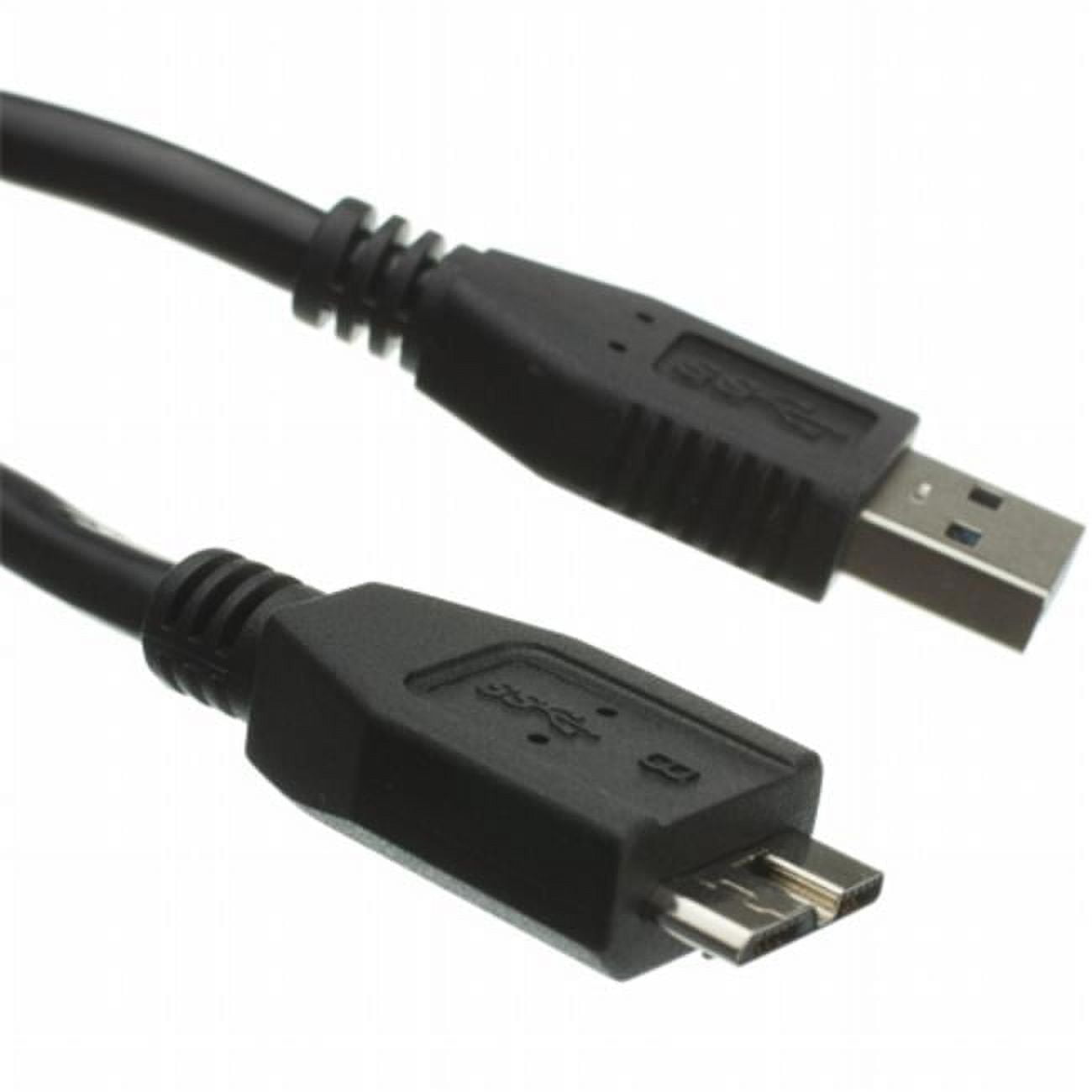 USB 3.0 A Male to Micro B Male Cable, 6 ft. - Black - Walmart.com