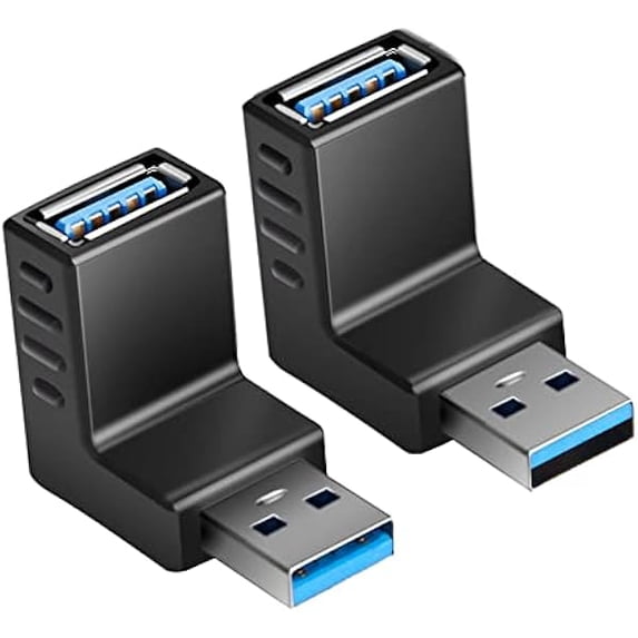 USB 3.0 Adapter 90 Degree Male to Female Combo Vertical Up and Down ...