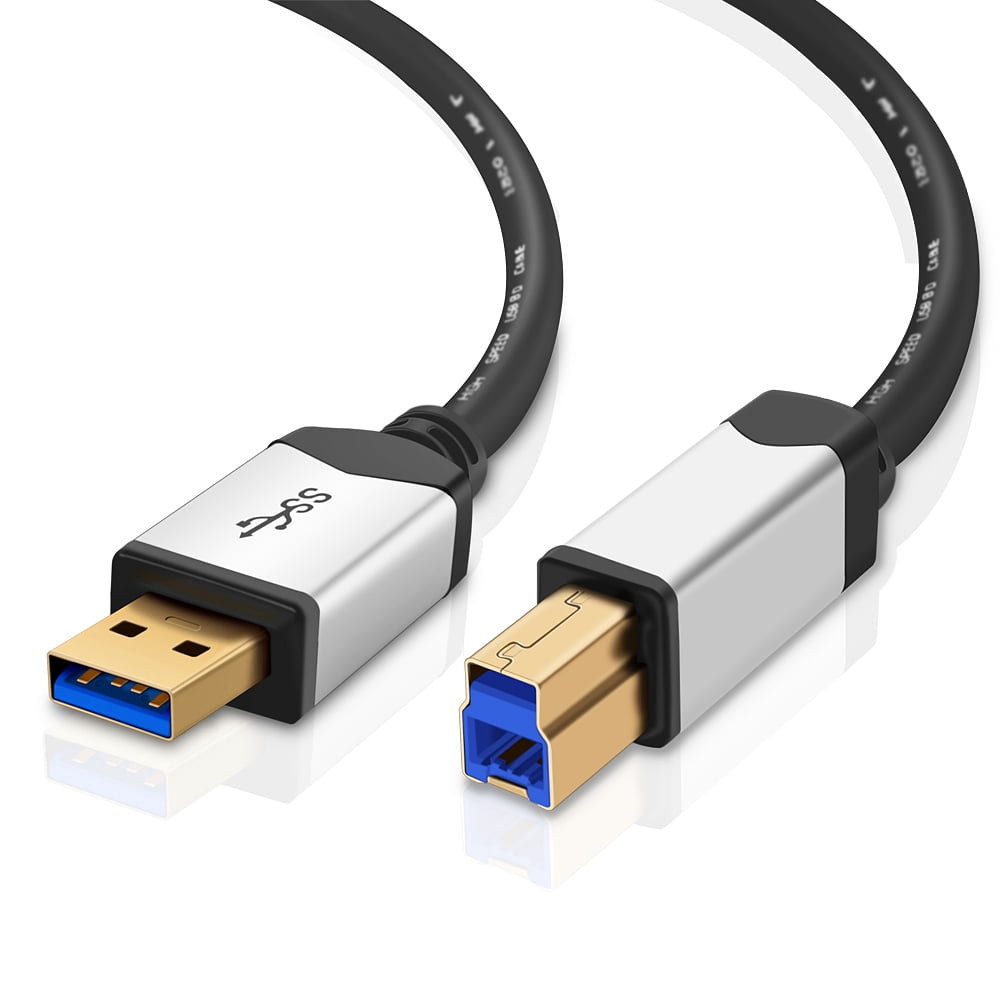 USB 3.0 Cable A-Male to B-Male (3 FT) Type A to B Male Premium Gold ...